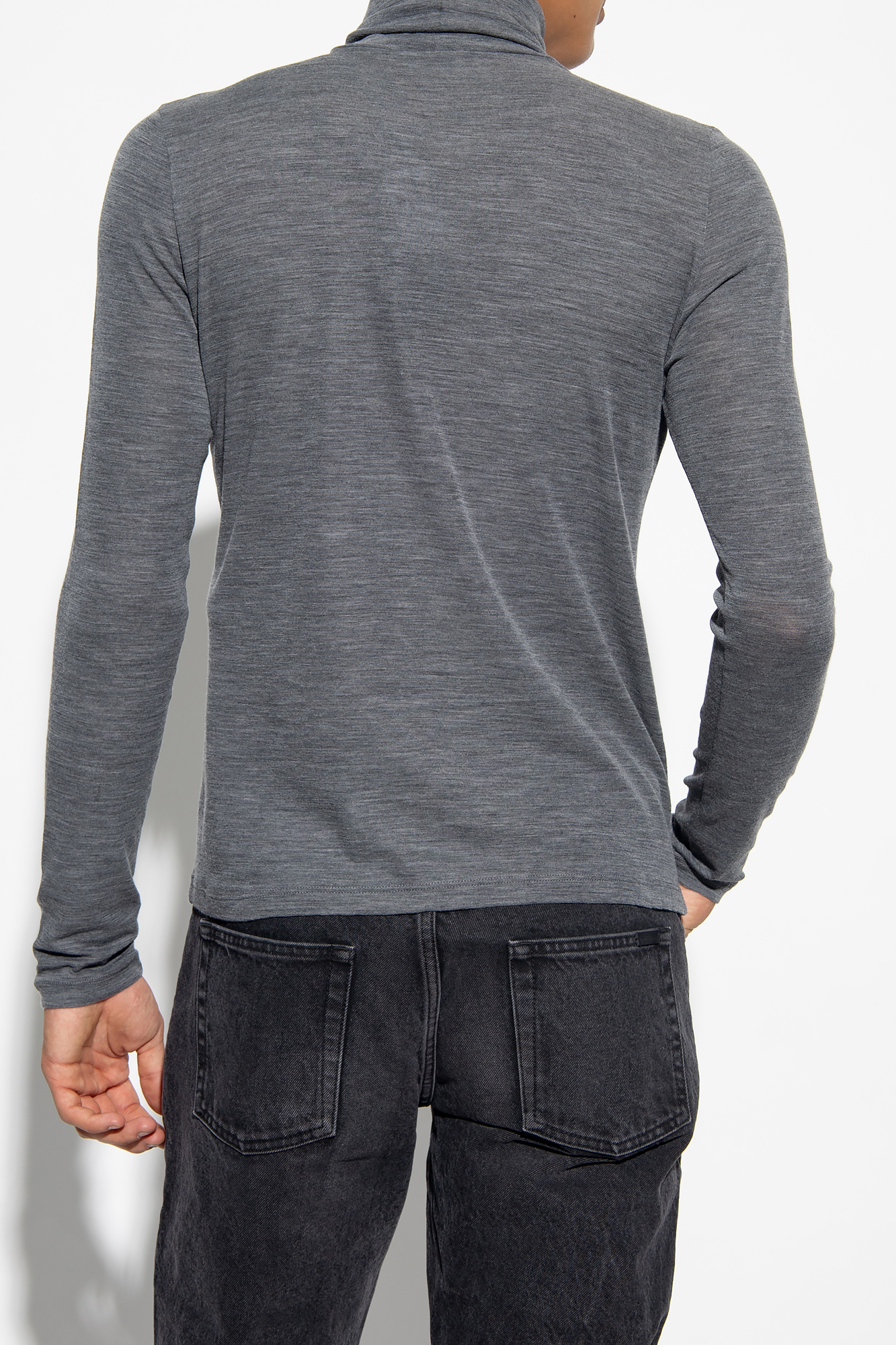 Saint Laurent Wool turtleneck sweater with logo | Men's Saint Laurent Wool turtleneck sweater with logo | Men's